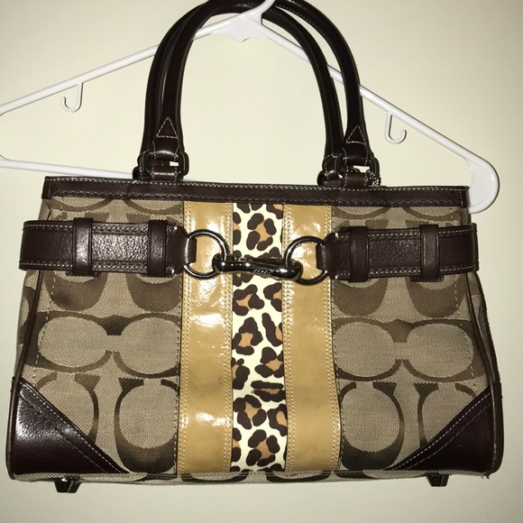 Coach | Bags | Coach Hamptons Signature Stripe Handbag | Poshmark